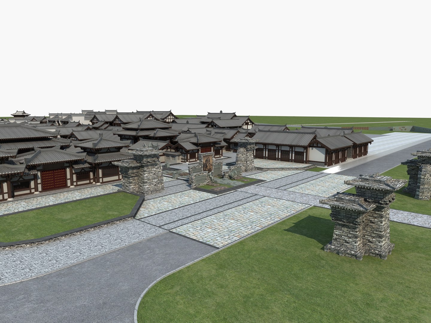 3D Model Chinese Ancient City 1 - TurboSquid 1855706