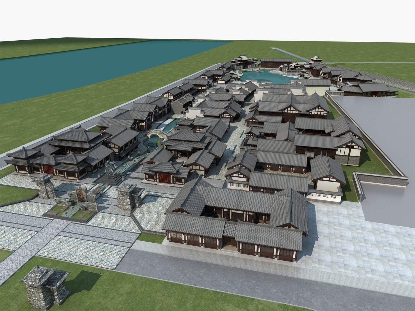 3D Model Chinese Ancient City 1 - TurboSquid 1855706