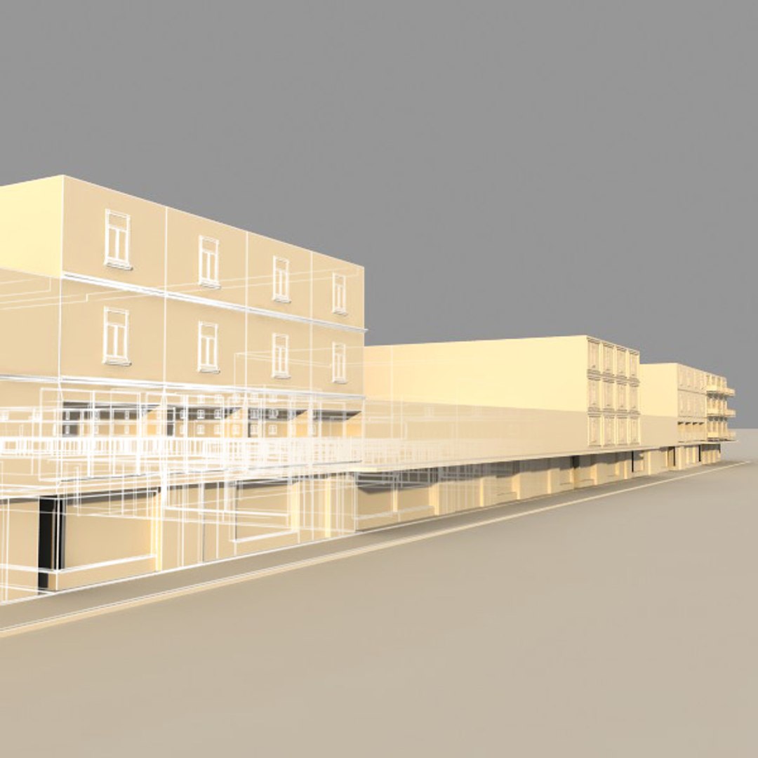 Town Square Buildings City 3d Max