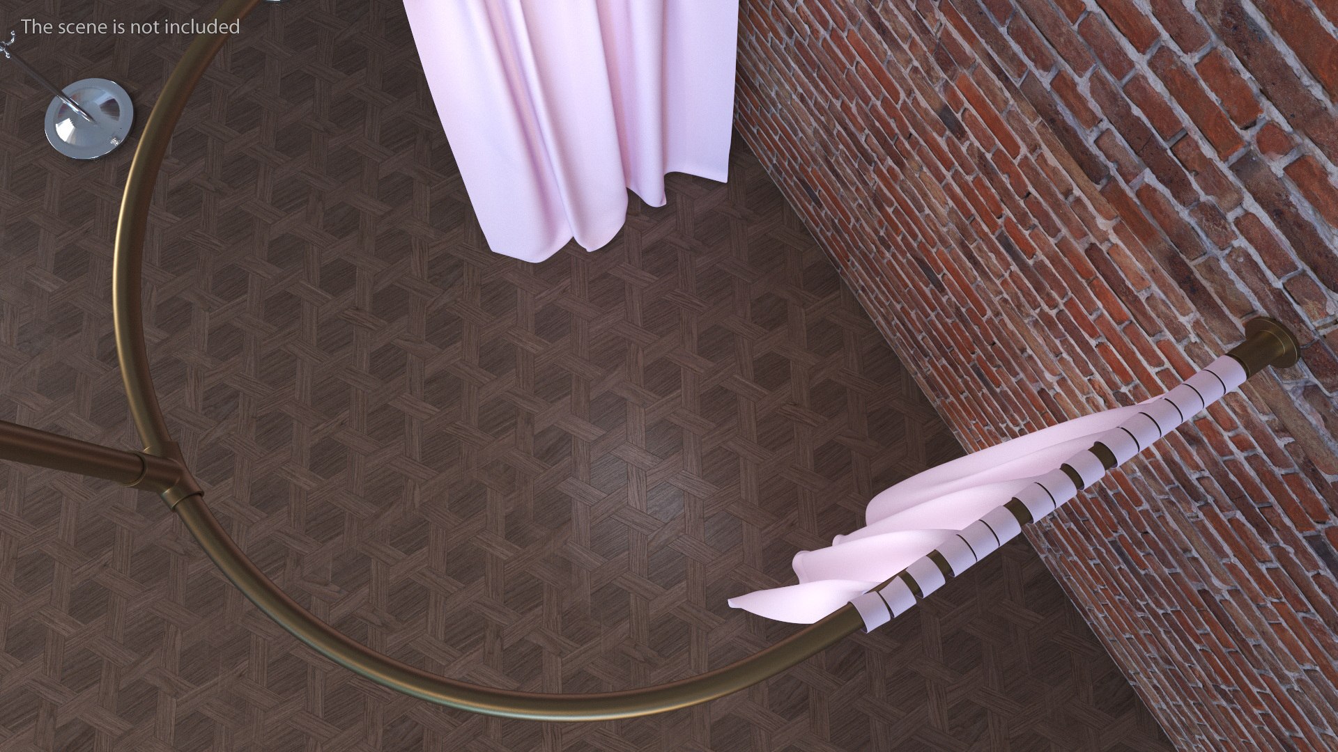 3D Model Pink Fitting Room Curtain Open - TurboSquid 2120453