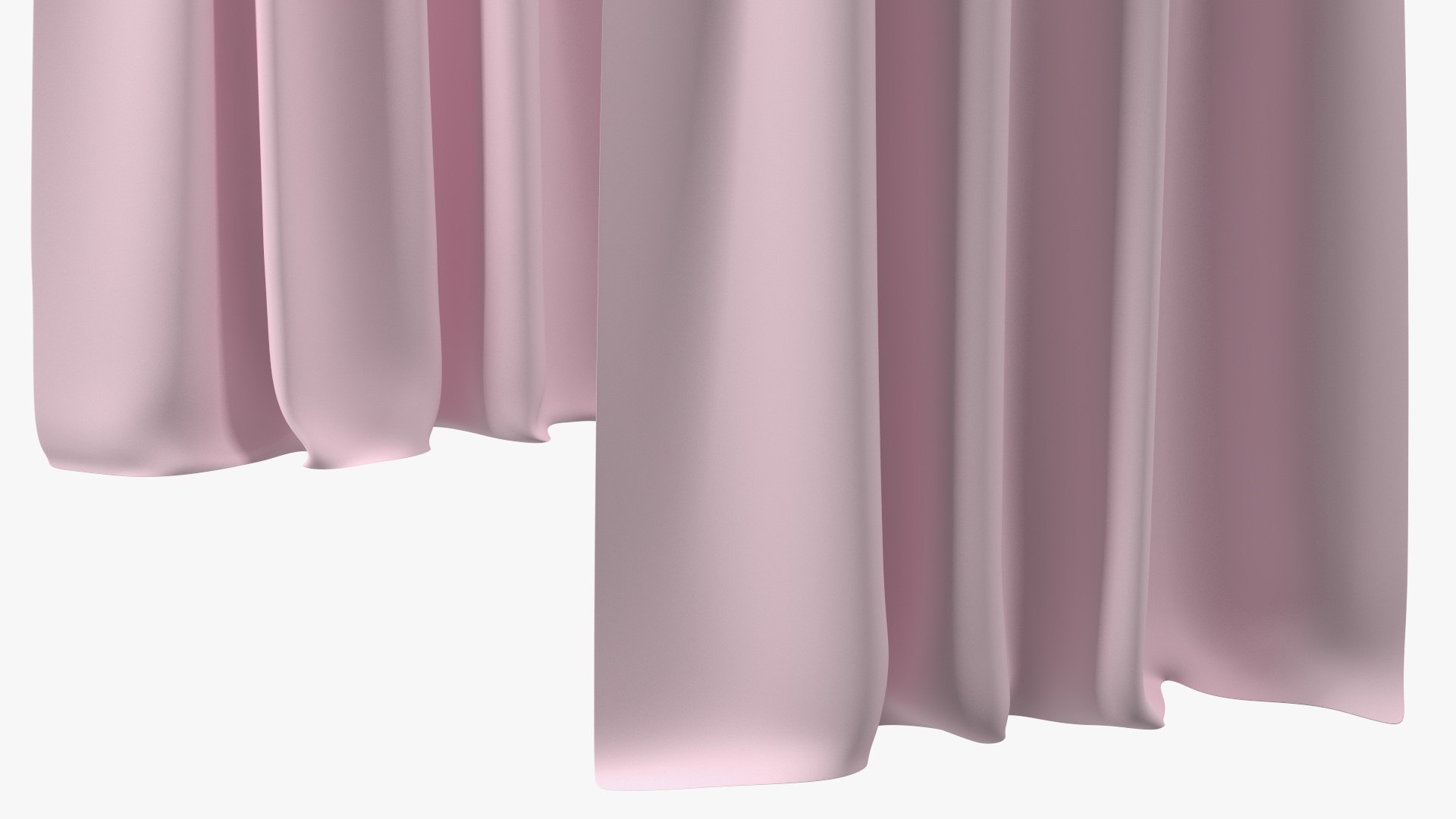 3D Model Pink Fitting Room Curtain Open - TurboSquid 2120453
