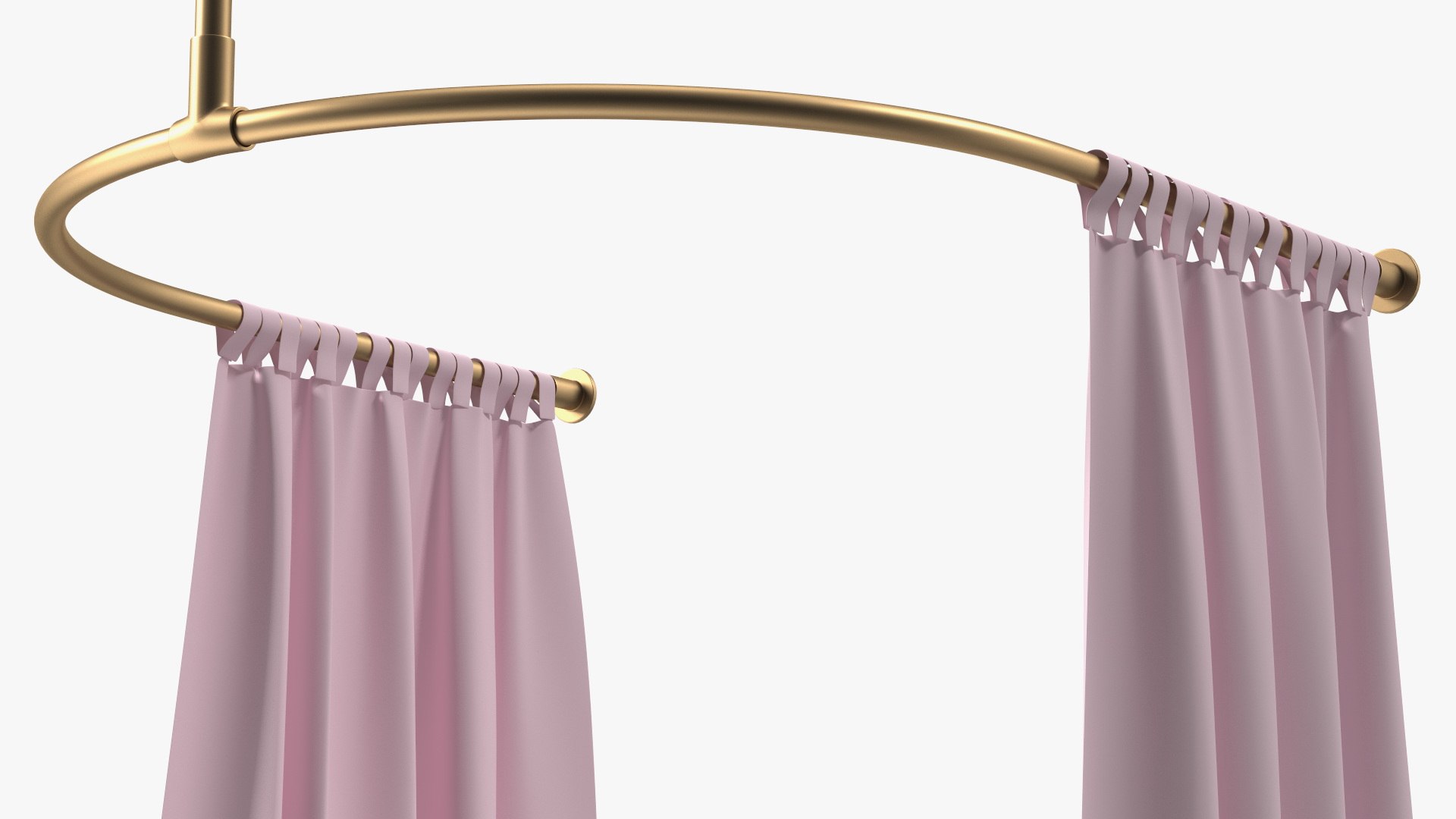 3D Model Pink Fitting Room Curtain Open - TurboSquid 2120453