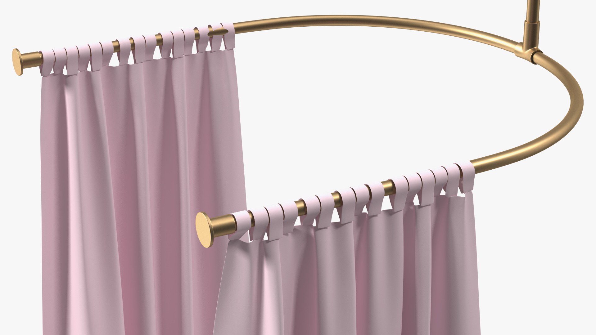 3D Model Pink Fitting Room Curtain Open - TurboSquid 2120453