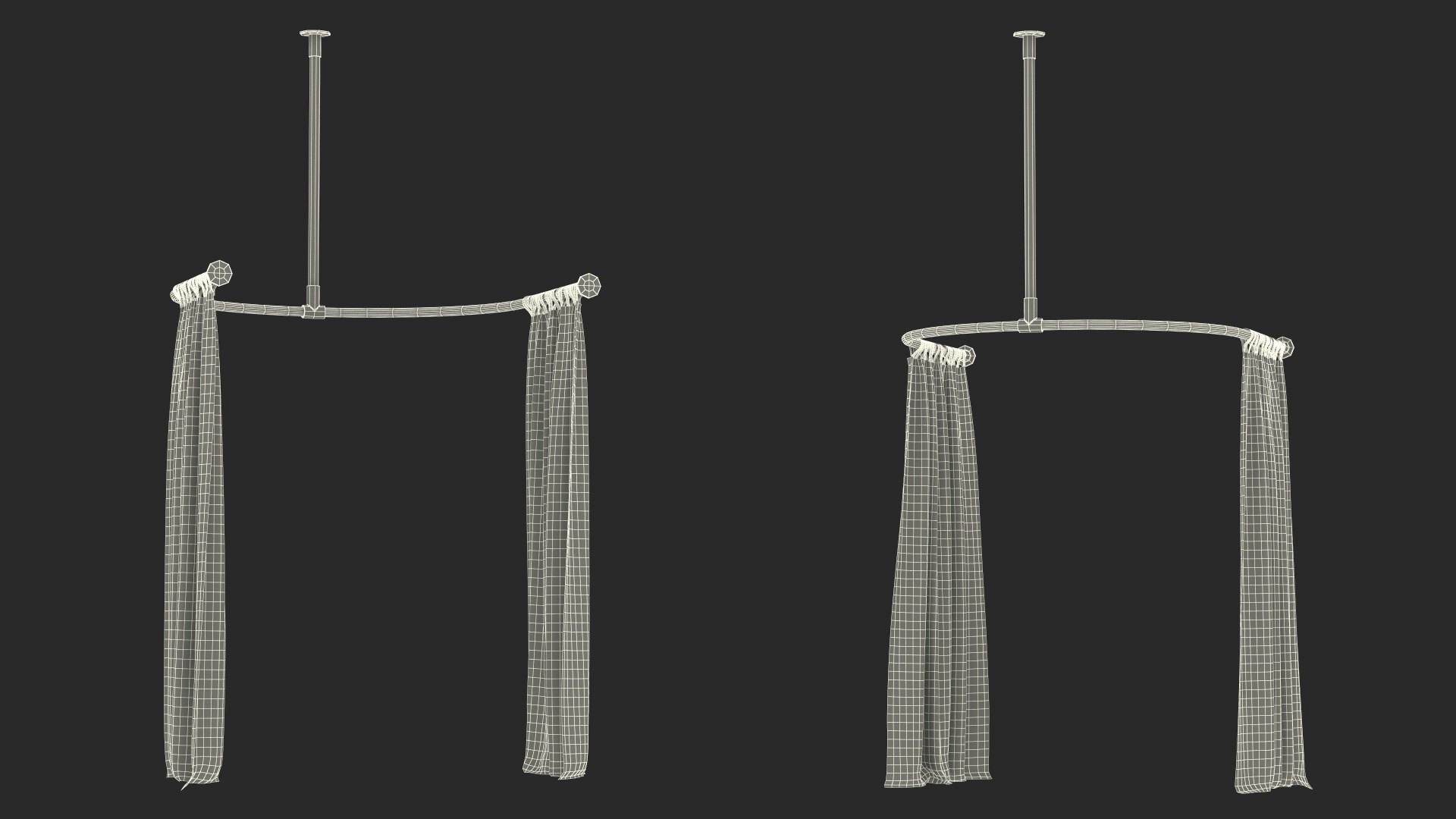 3D Model Pink Fitting Room Curtain Open - TurboSquid 2120453