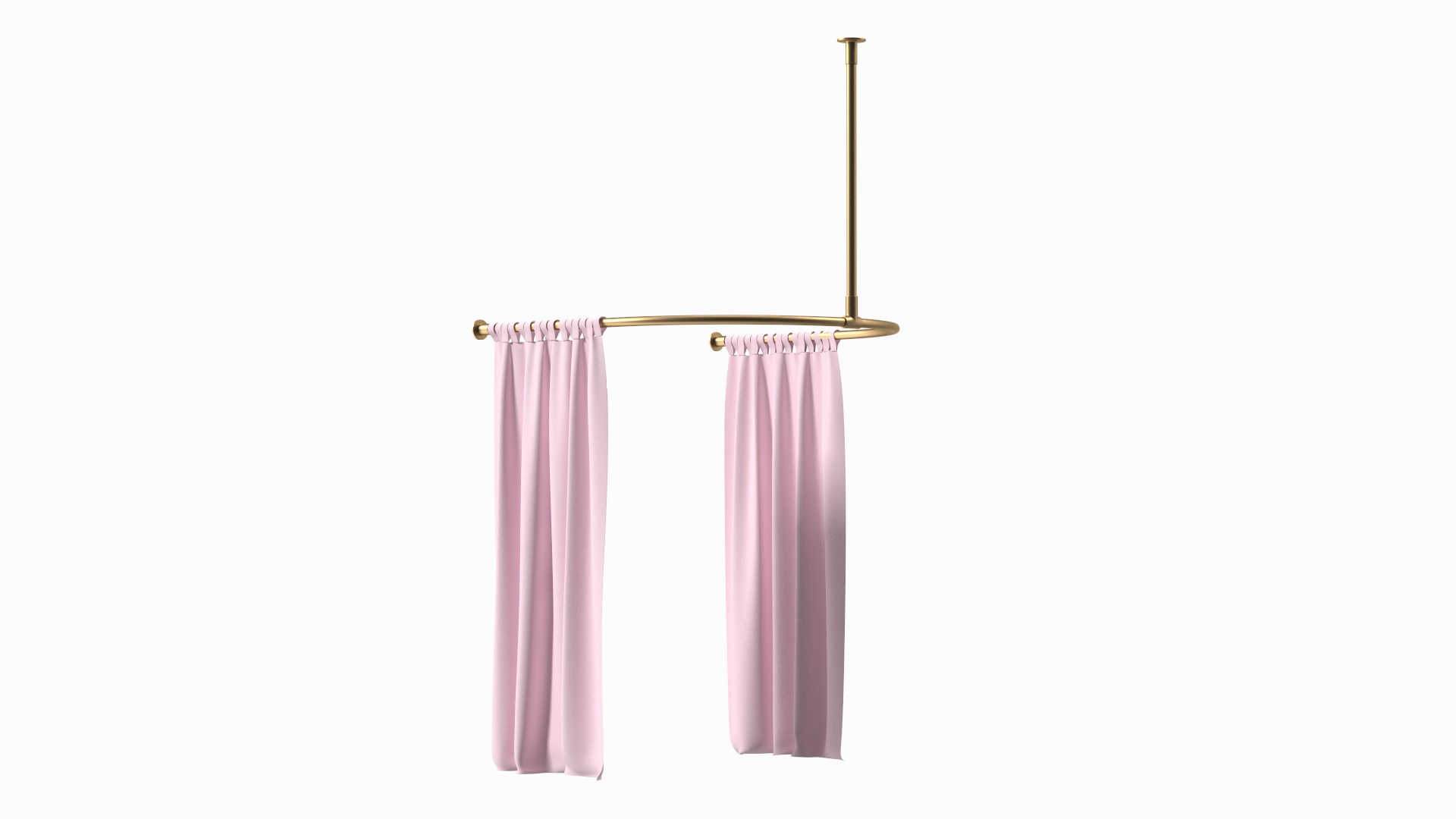 3D Model Pink Fitting Room Curtain Open - TurboSquid 2120453