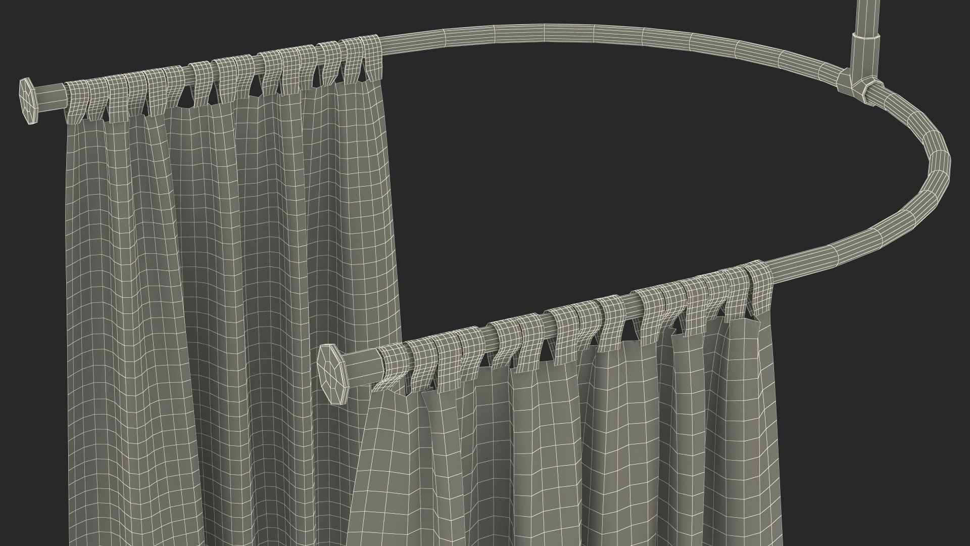3D model Pink Fitting Room Curtain Open - TurboSquid 2120453