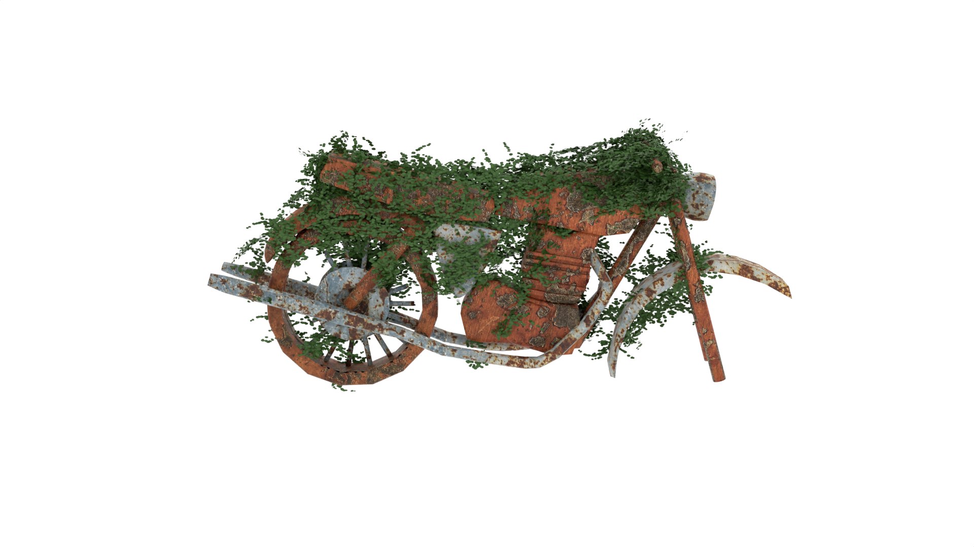Damaged Rusted Motorcycle Model - TurboSquid 2034715