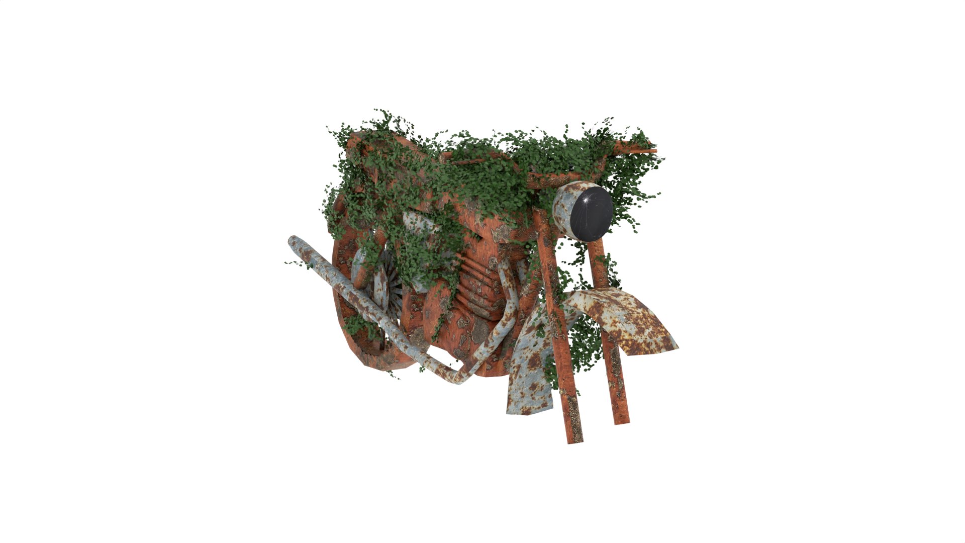 Damaged Rusted Motorcycle Model - TurboSquid 2034715