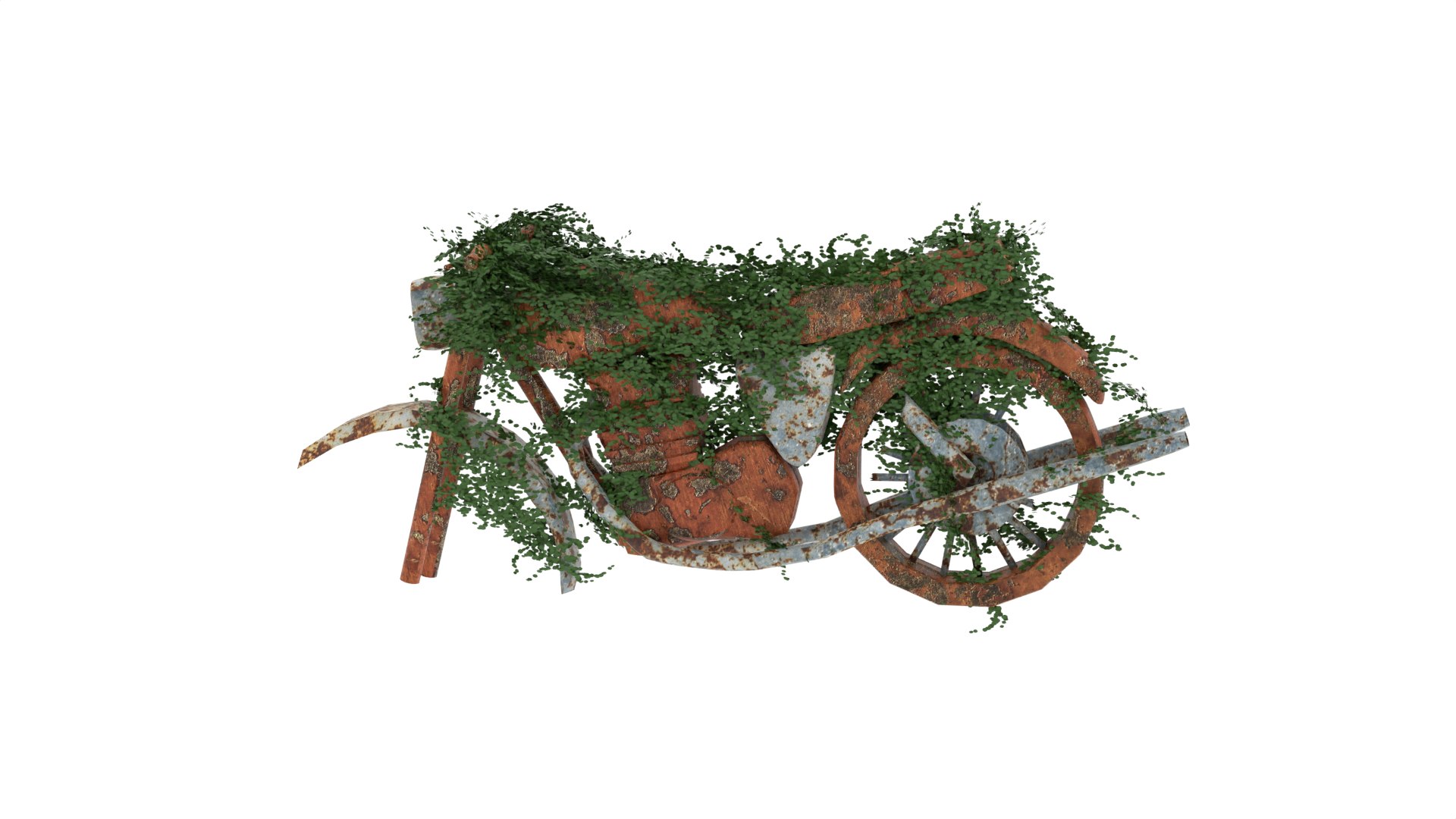 Damaged Rusted Motorcycle Model - TurboSquid 2034715
