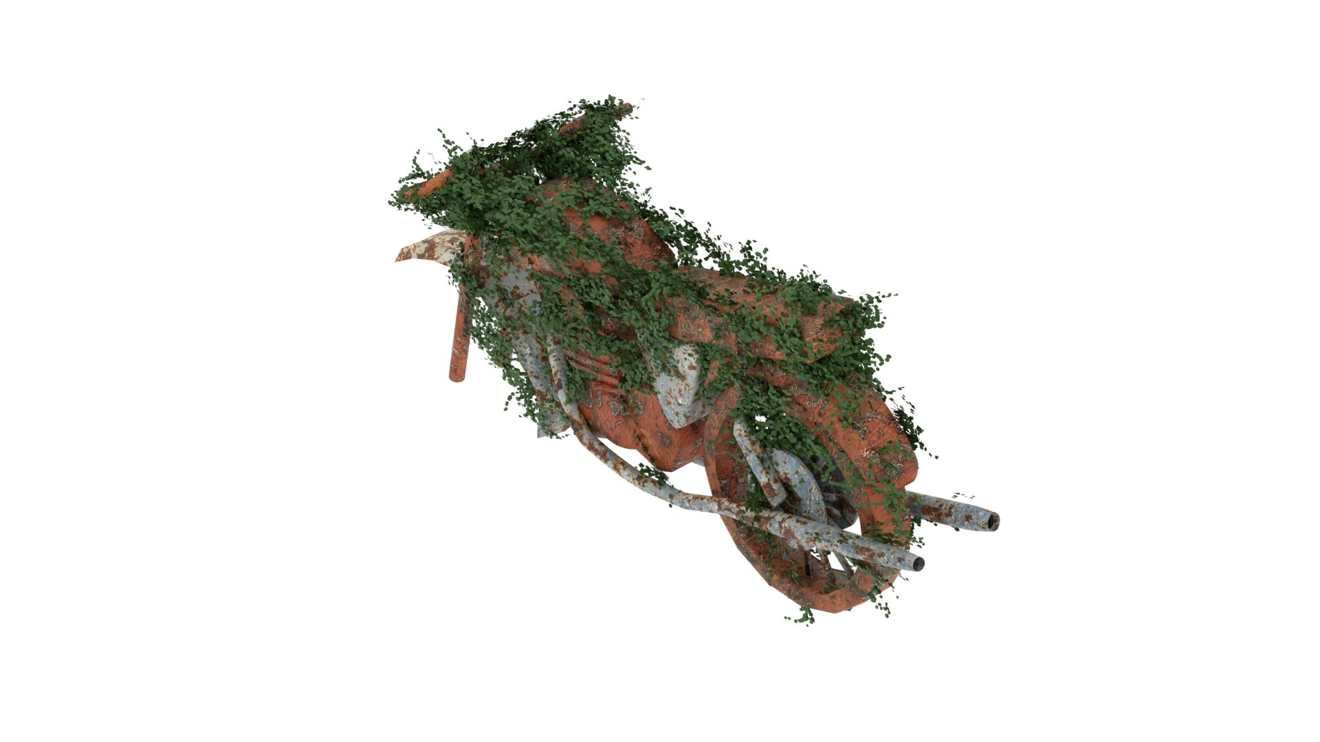 Damaged Rusted Motorcycle Model - TurboSquid 2034715