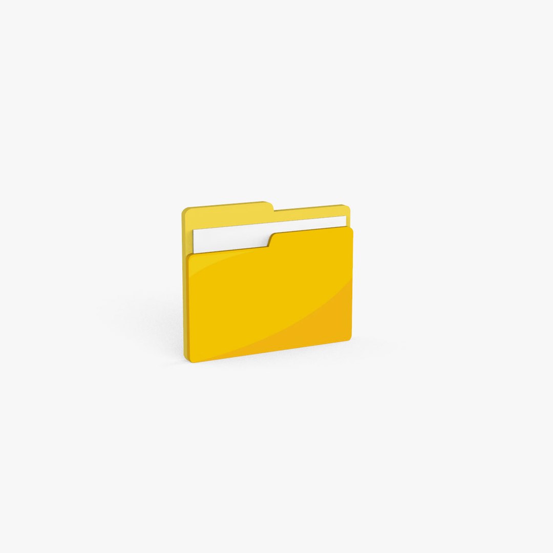 Folder Icon V001 3D Model - TurboSquid 2195166