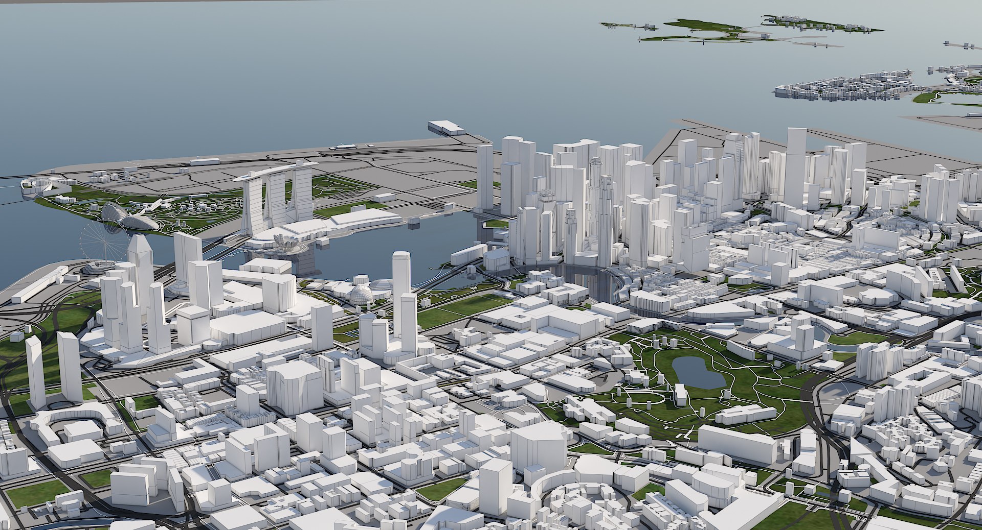 Singapore Cityscape 3d Model