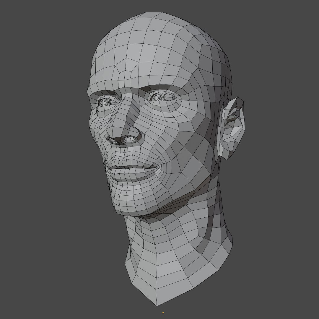 Male Head V1 3D Model - TurboSquid 1620627