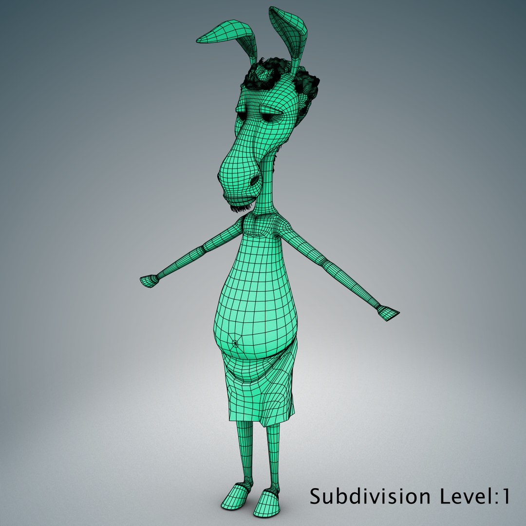 3d Humanoid Donkey