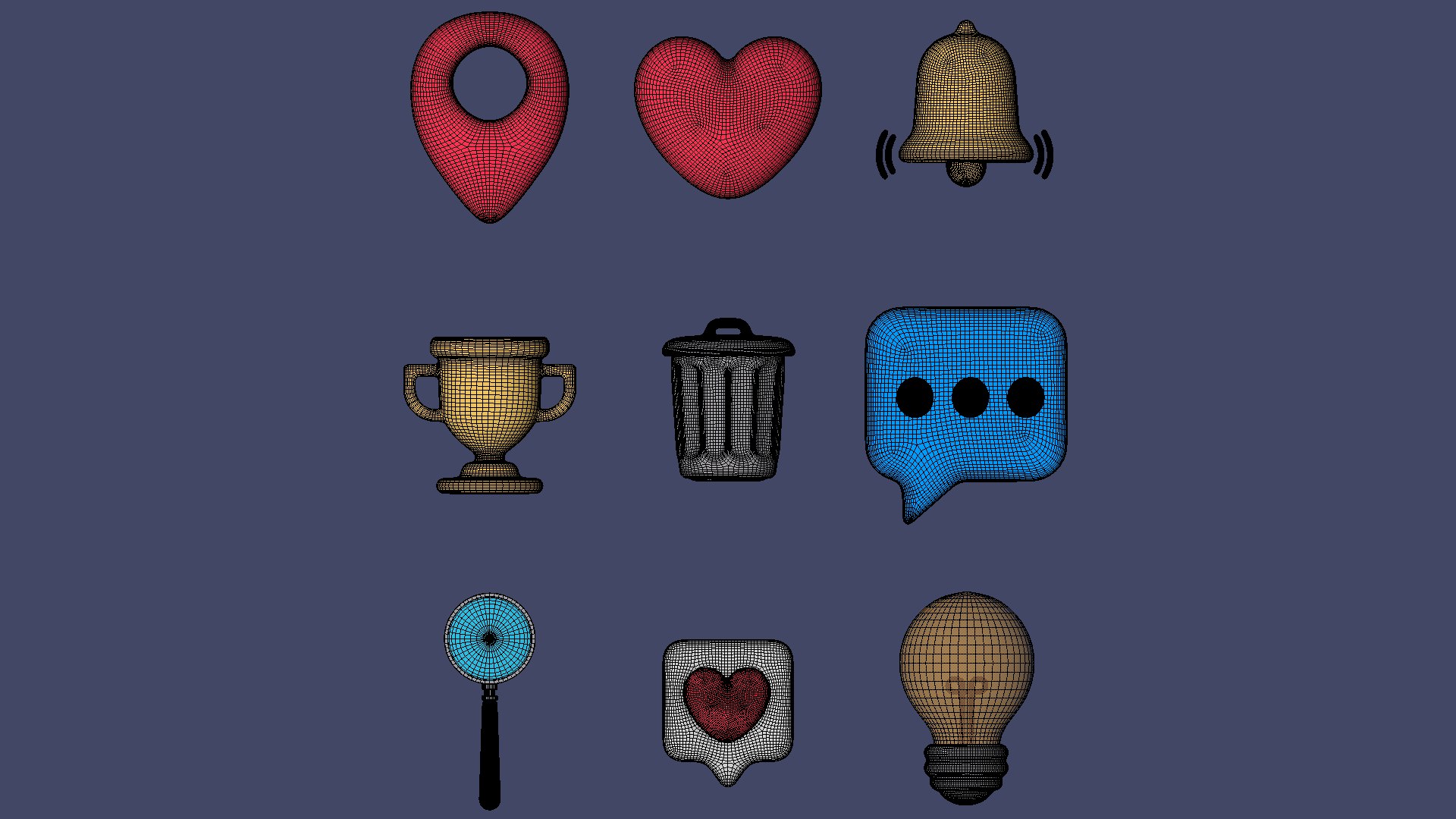 3D Icon Pack 3D model - TurboSquid 1906551