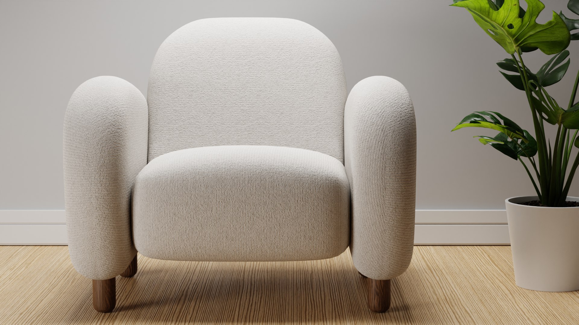 Chubbo Armchair 3D Model - TurboSquid 2196045