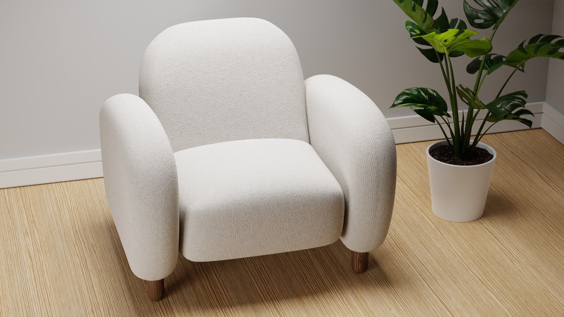 Chubbo Armchair 3D Model - TurboSquid 2196045