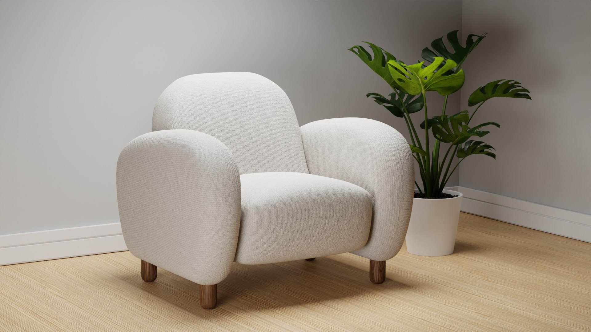 Chubbo Armchair 3D Model - TurboSquid 2196045