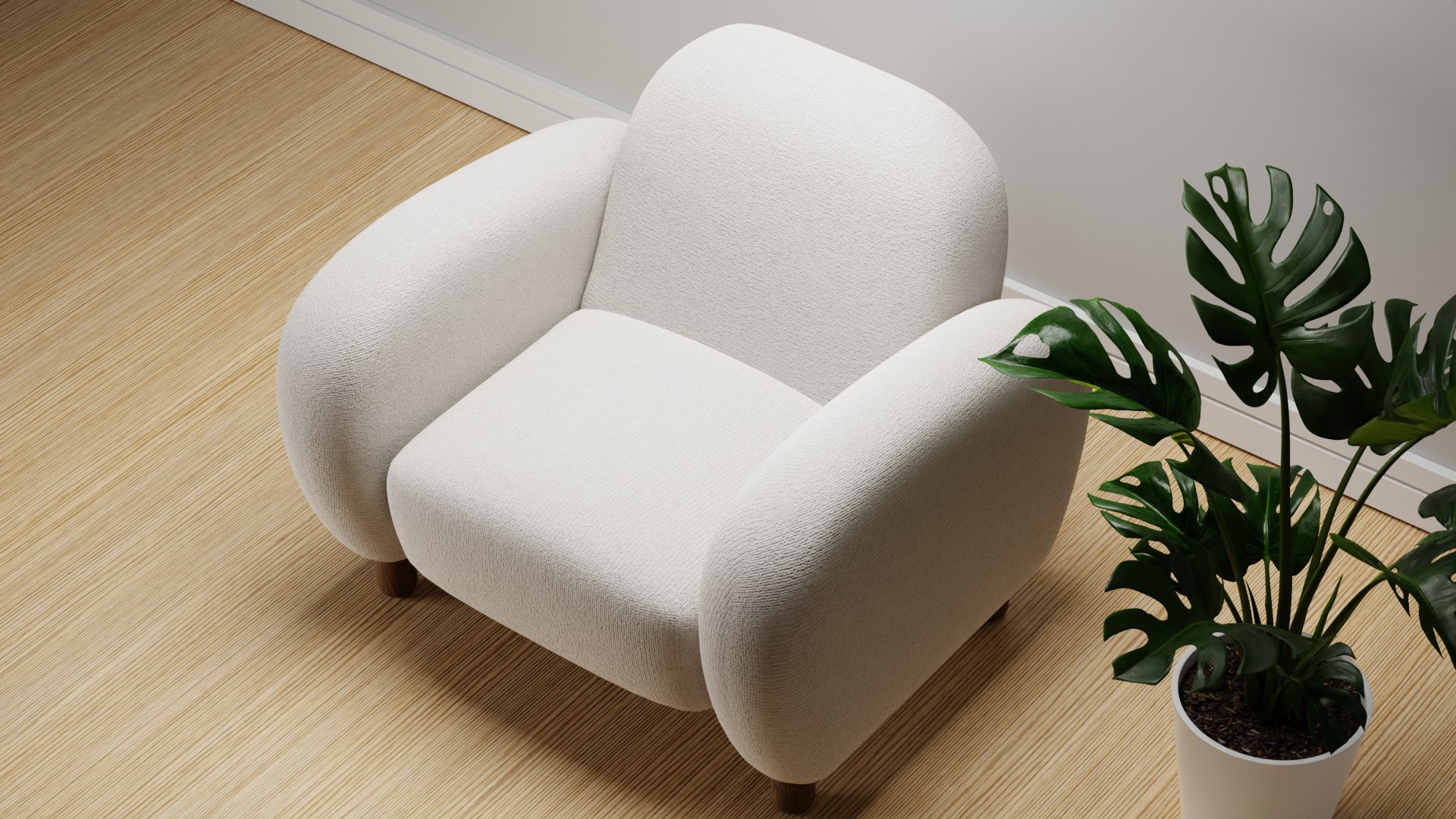 Chubbo Armchair 3D Model - TurboSquid 2196045