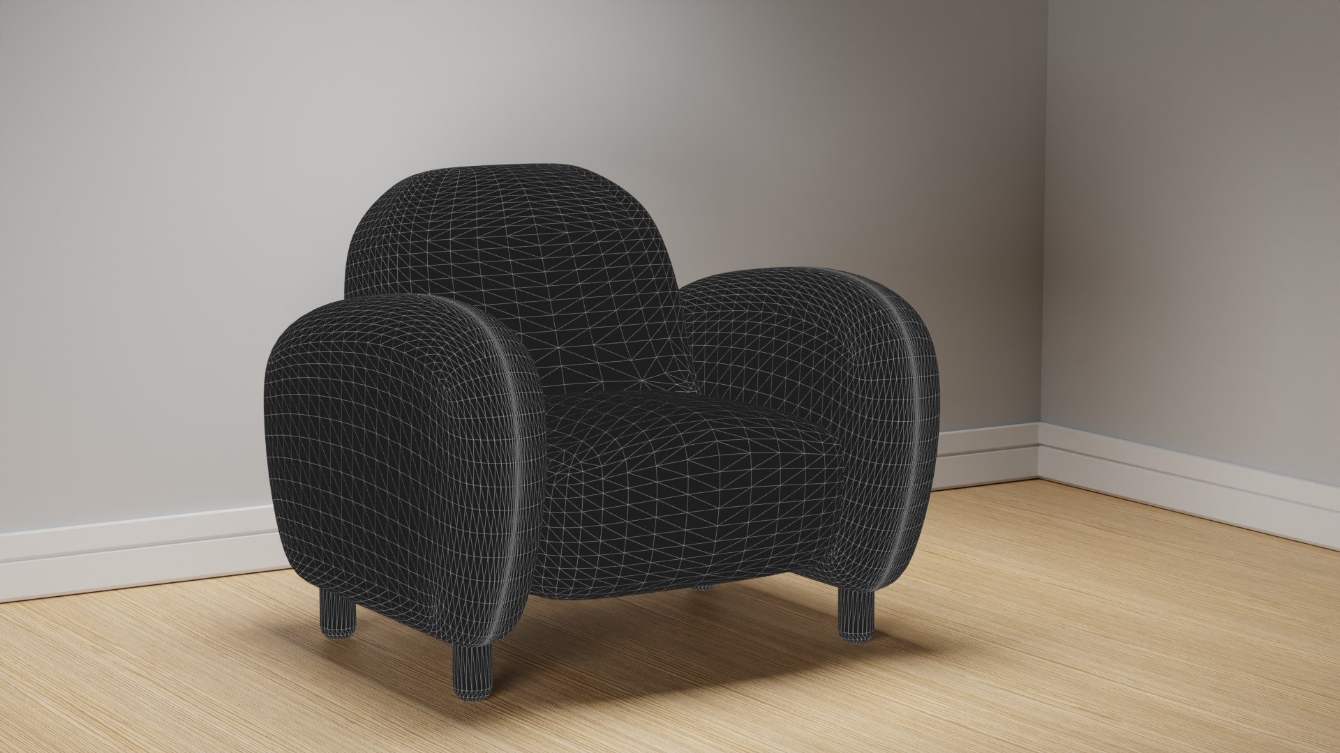 Chubbo Armchair 3D Model - TurboSquid 2196045