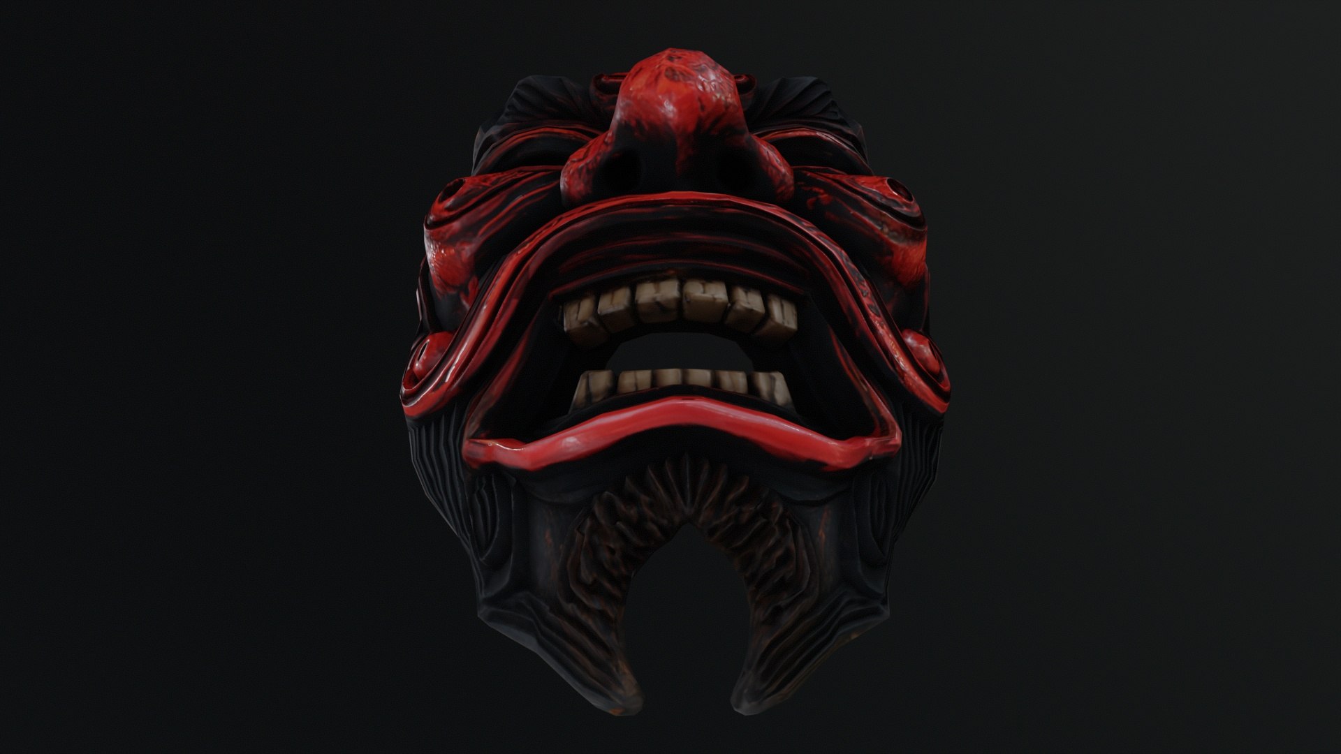 3D Japanese Spirit Mask - TurboSquid 2428545