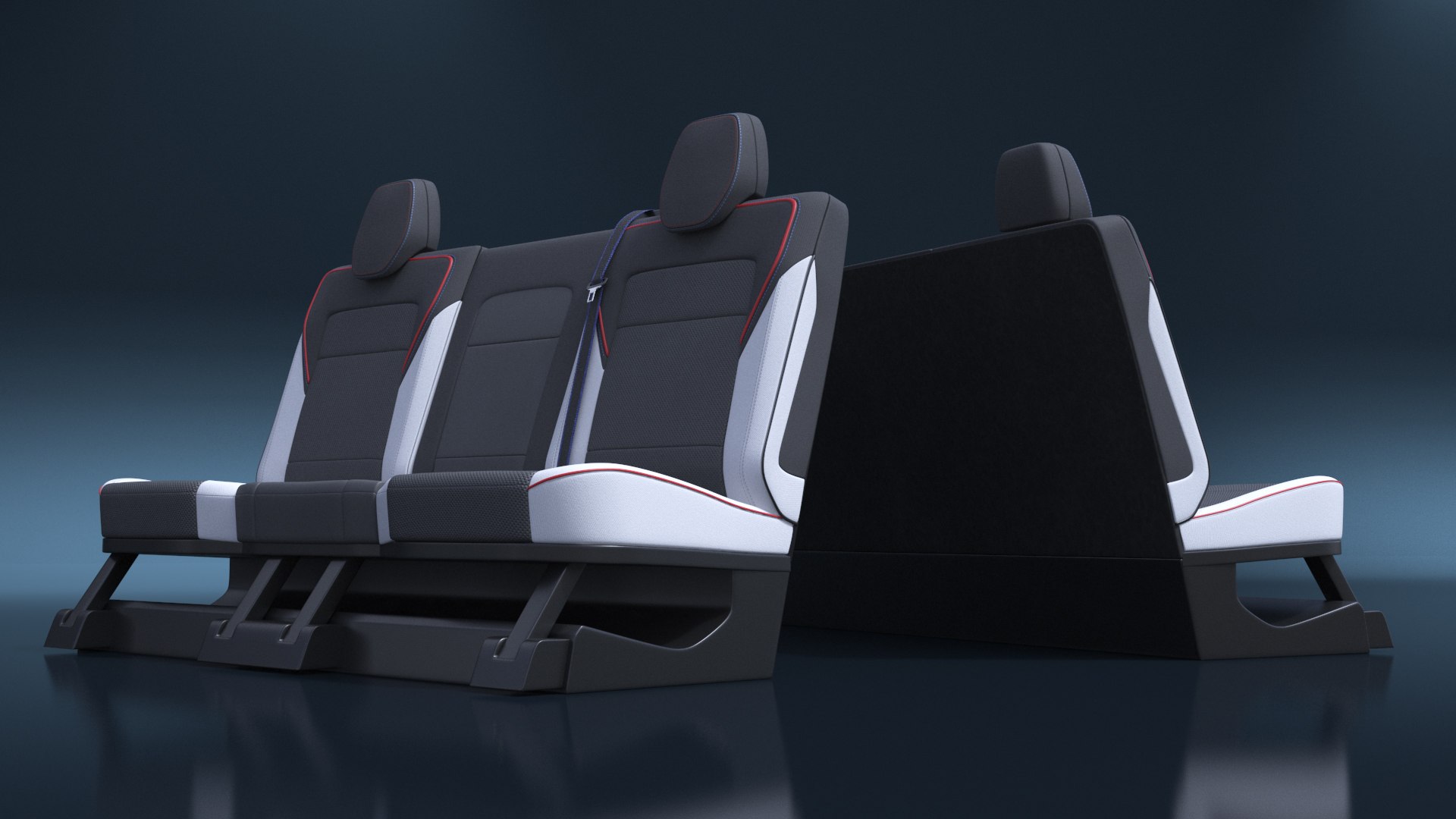 3D Vehicle Interior Passenger Seats Model - TurboSquid 2365574