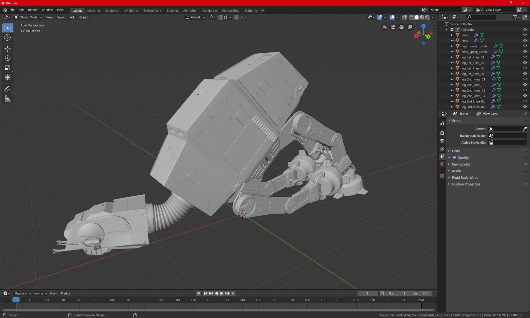 3D AT AT Walker Collapsed - TurboSquid 2112888