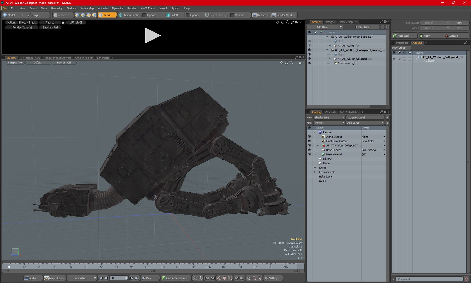 3D AT AT Walker Collapsed - TurboSquid 2112888