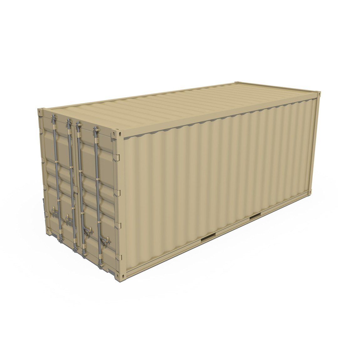 3d Model 20ft Shipping Container