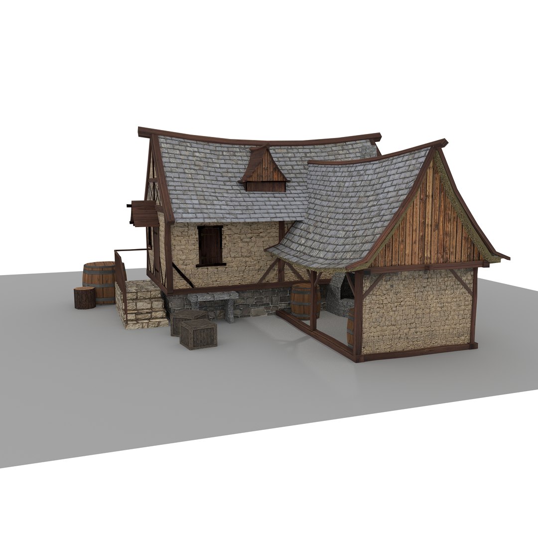 Medieval Blacksmith House 3D Model - TurboSquid 1293656