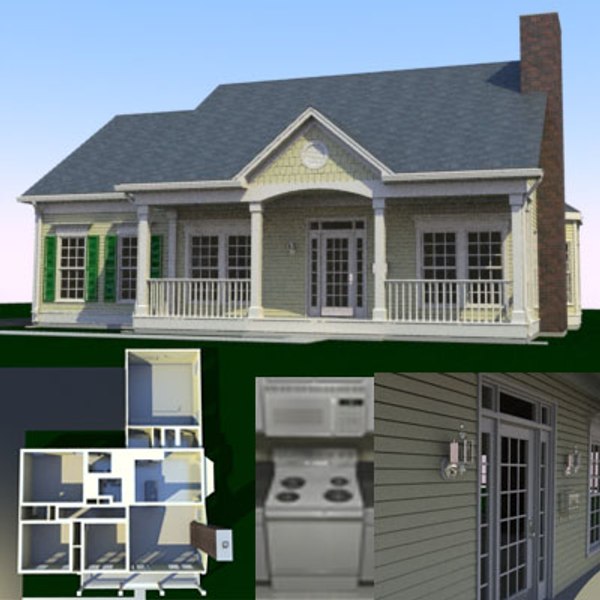 3d interior exterior house model