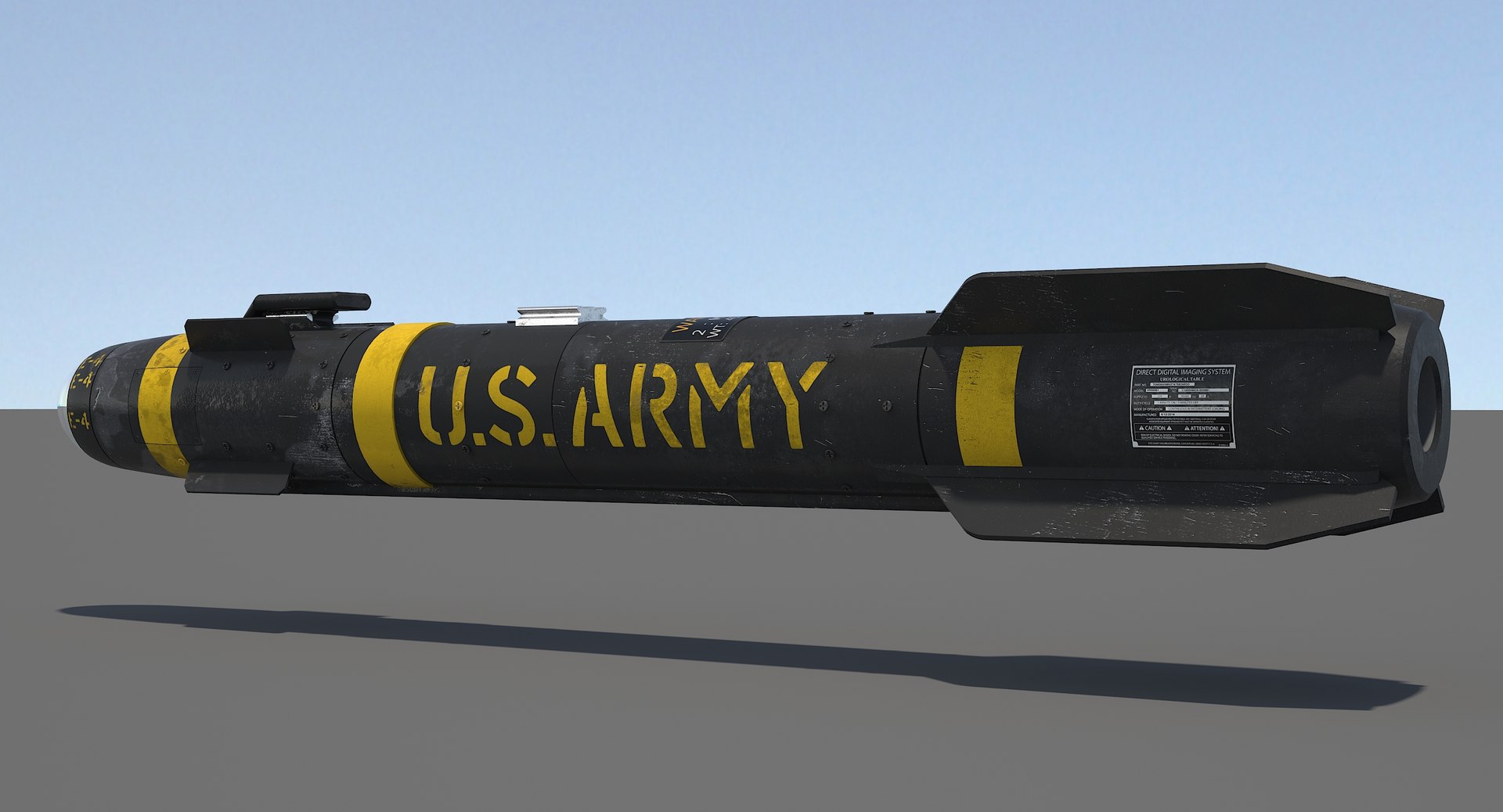 3d model agm-114 hellfire missile
