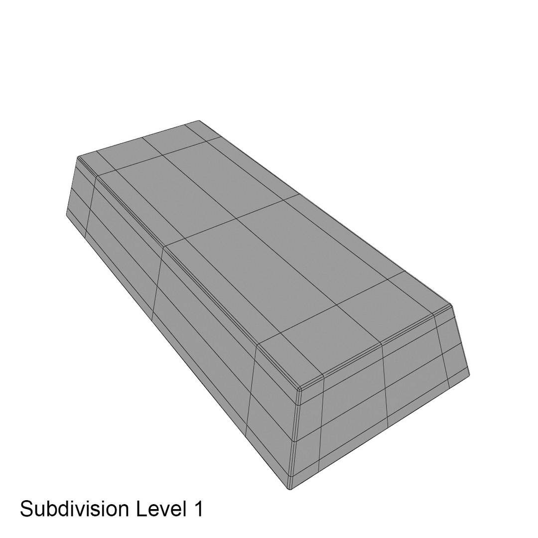gold ingot 3d model
