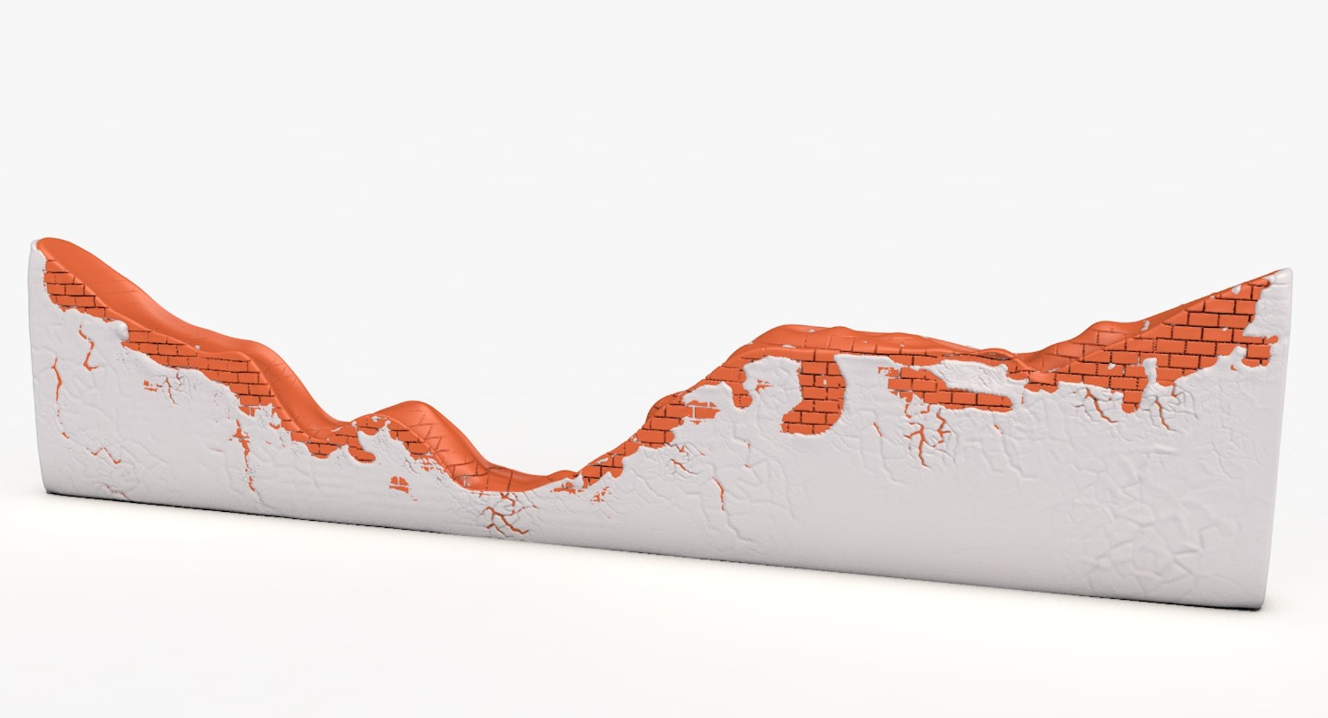 3D Model Brick Wall Broken - TurboSquid 1303781