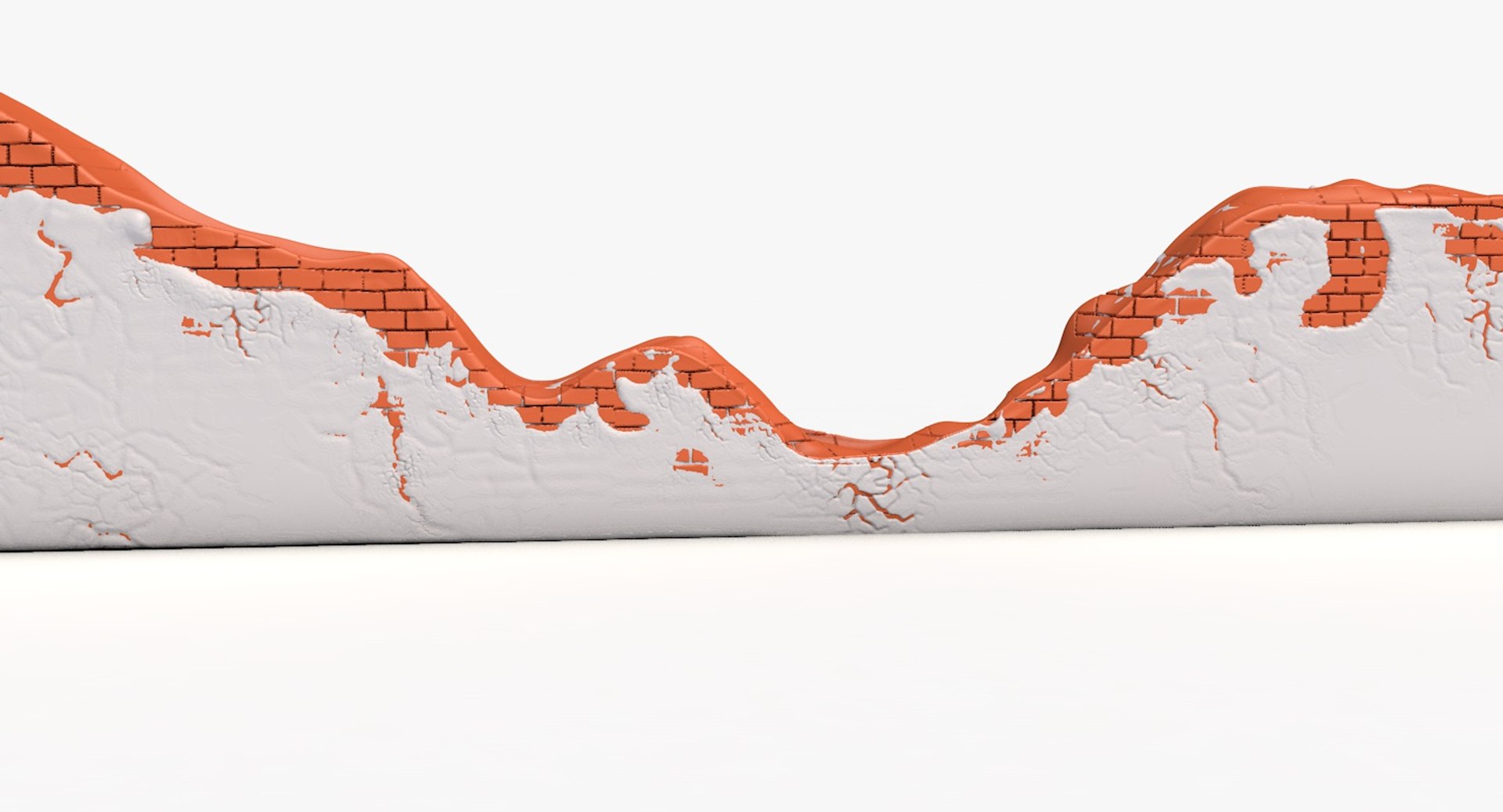 3D Model Brick Wall Broken - TurboSquid 1303781