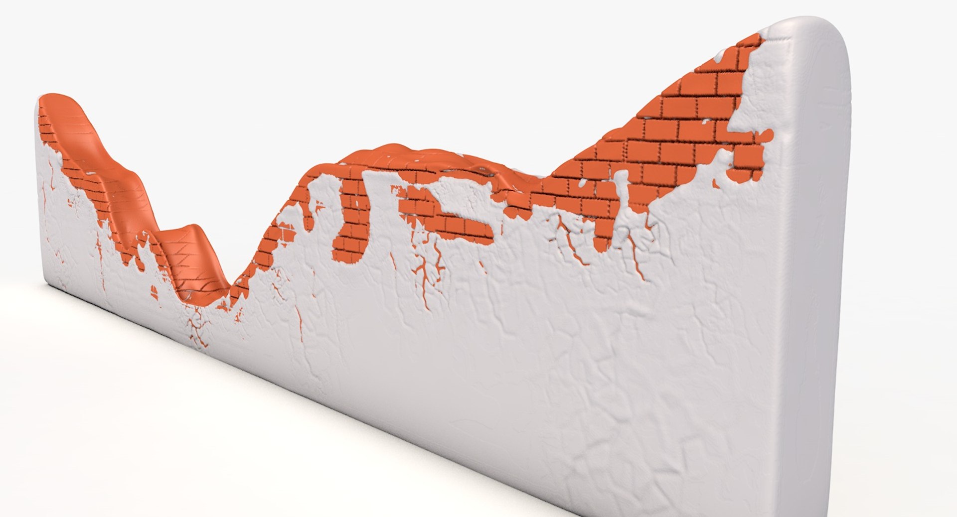 3D Model Brick Wall Broken - TurboSquid 1303781