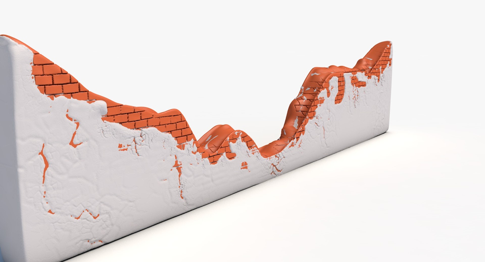 3D Model Brick Wall Broken - TurboSquid 1303781