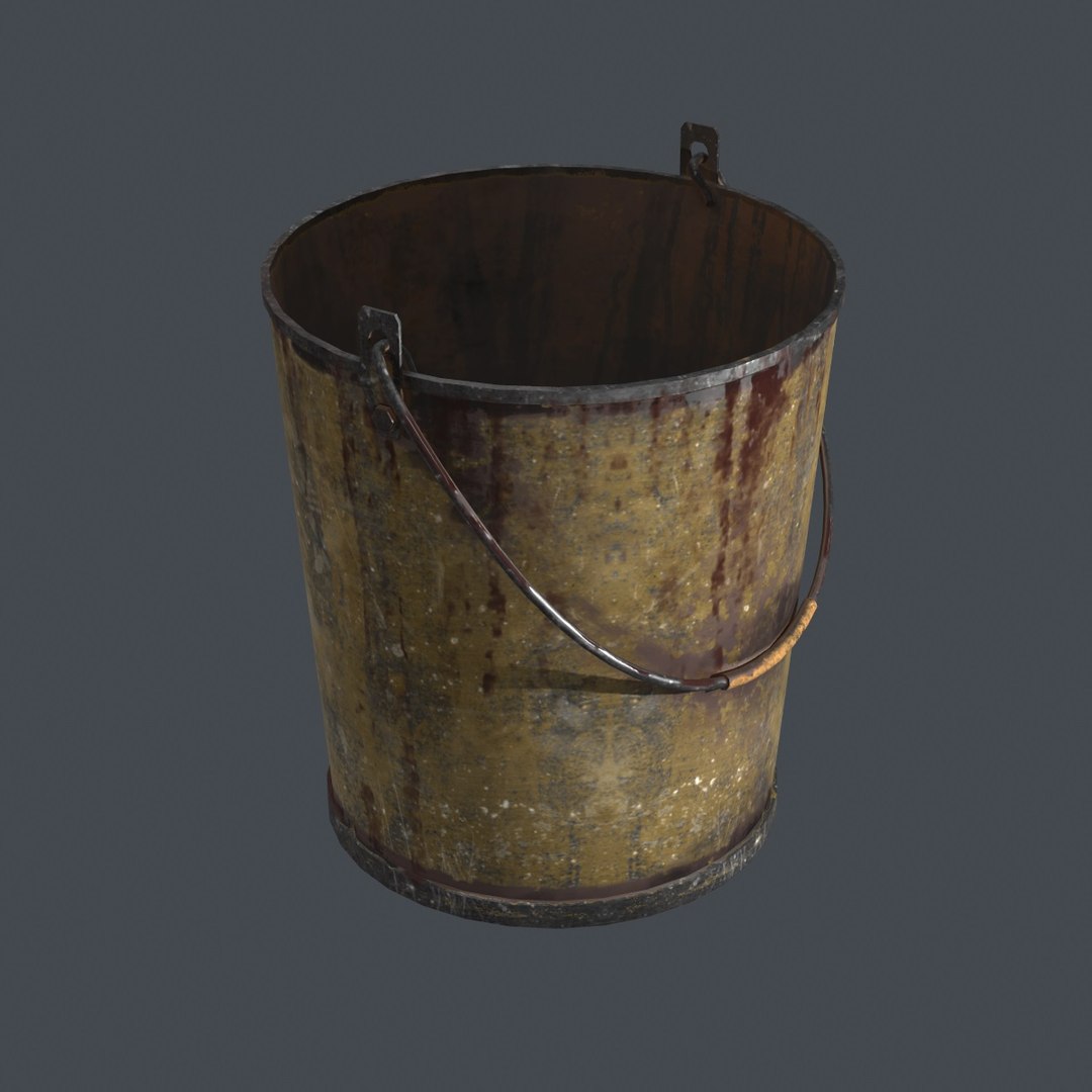 3D Model Old Paint Bucket Pbr - TurboSquid 1167739