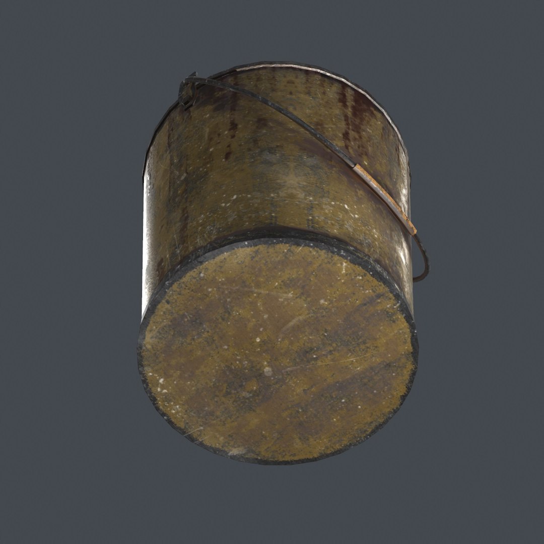 3D Model Old Paint Bucket Pbr - TurboSquid 1167739