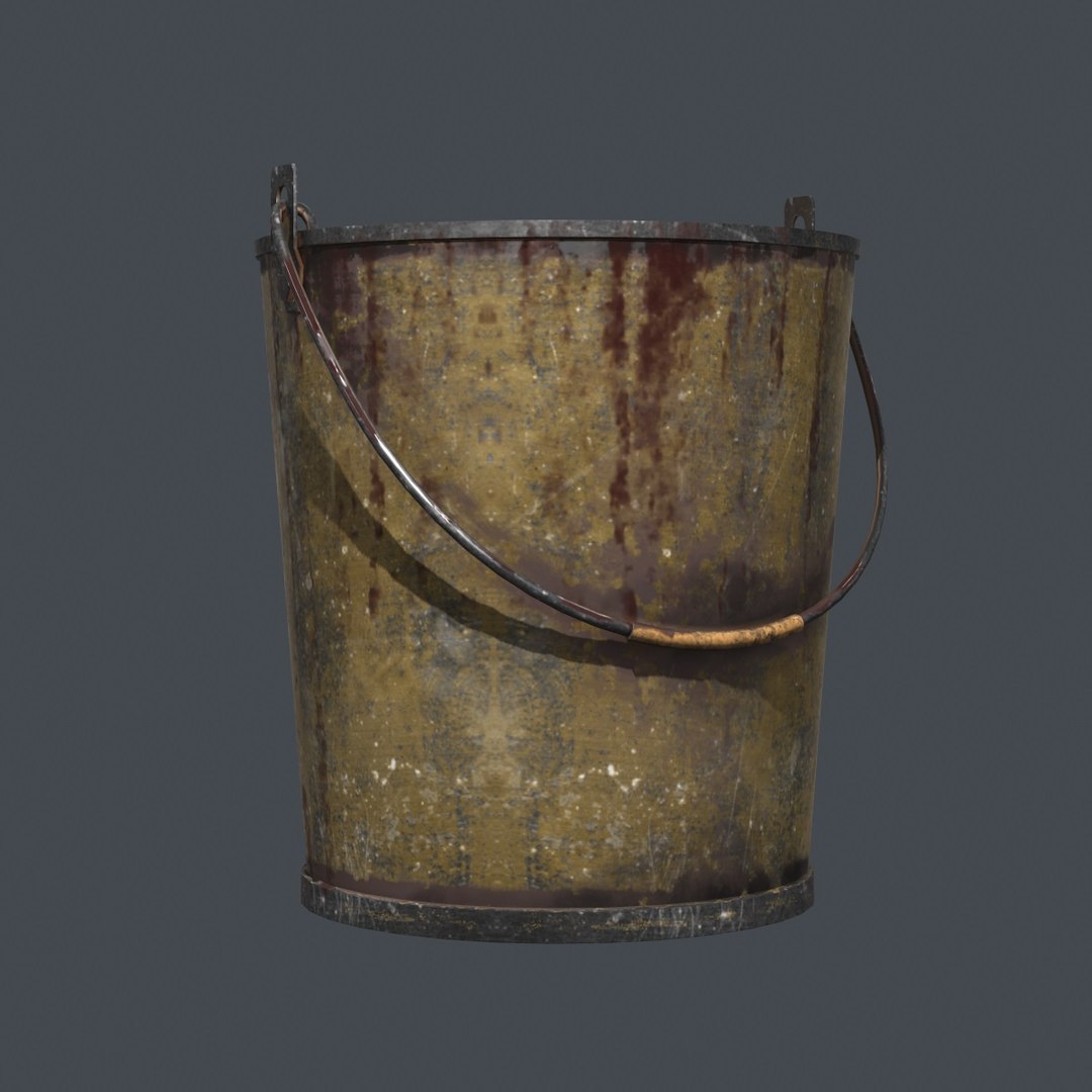 3D Model Old Paint Bucket Pbr - TurboSquid 1167739