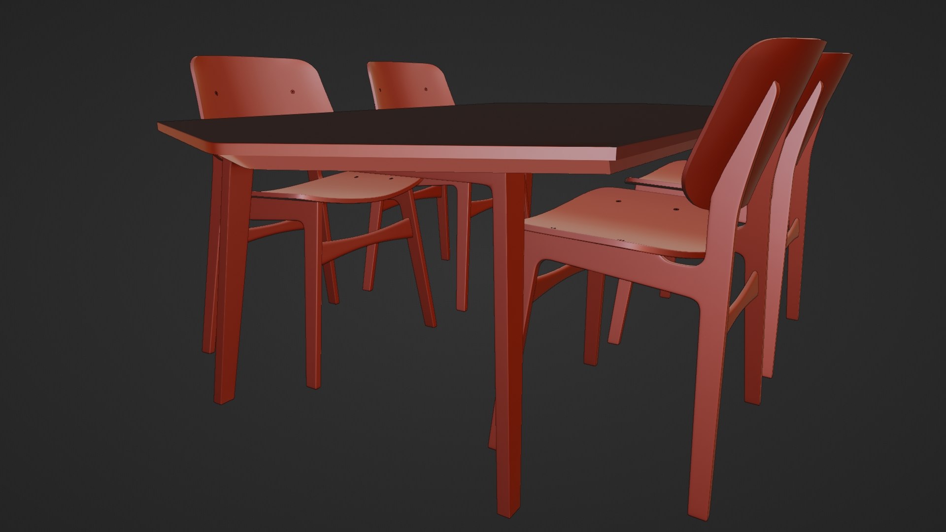 3D Model Dining Table Set - TurboSquid 2079279