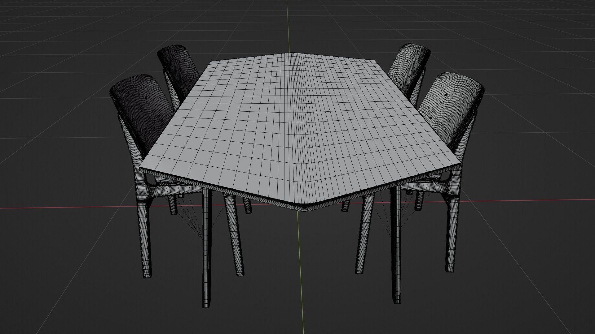 3D Model Dining Table Set - TurboSquid 2079279