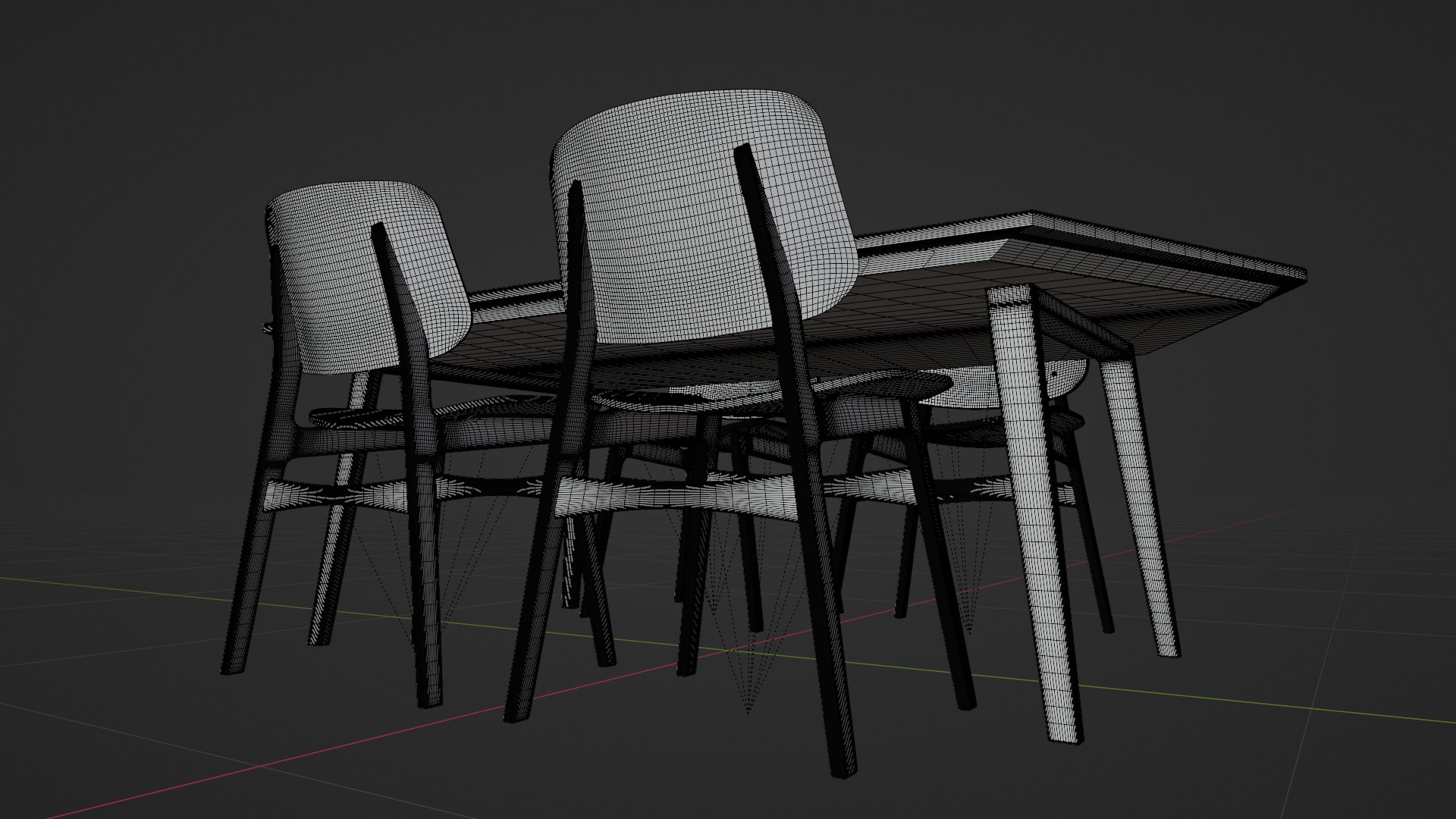 3D Model Dining Table Set - TurboSquid 2079279