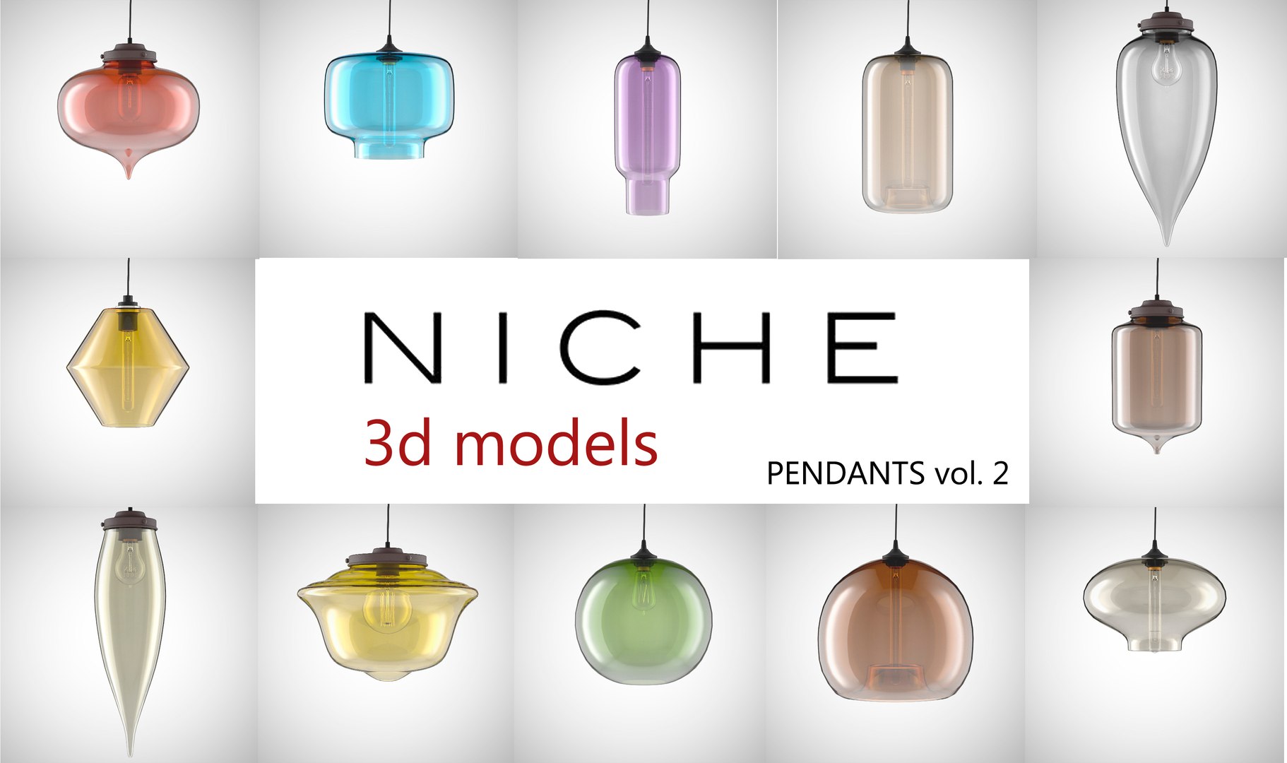 3ds Max Niche Modern Pendants 2