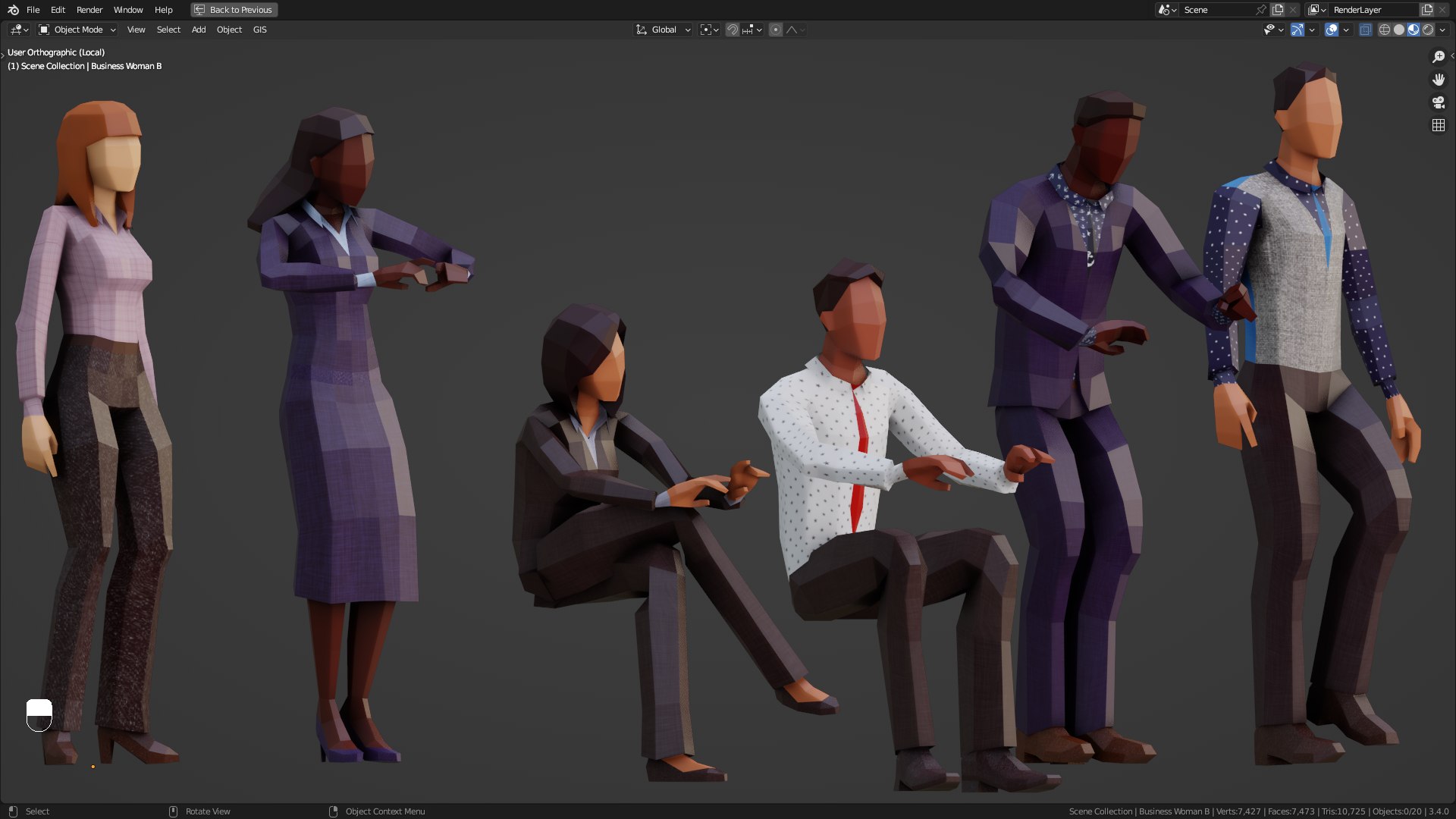 Business People - Animated And Rigged 3D Model - TurboSquid 2046126