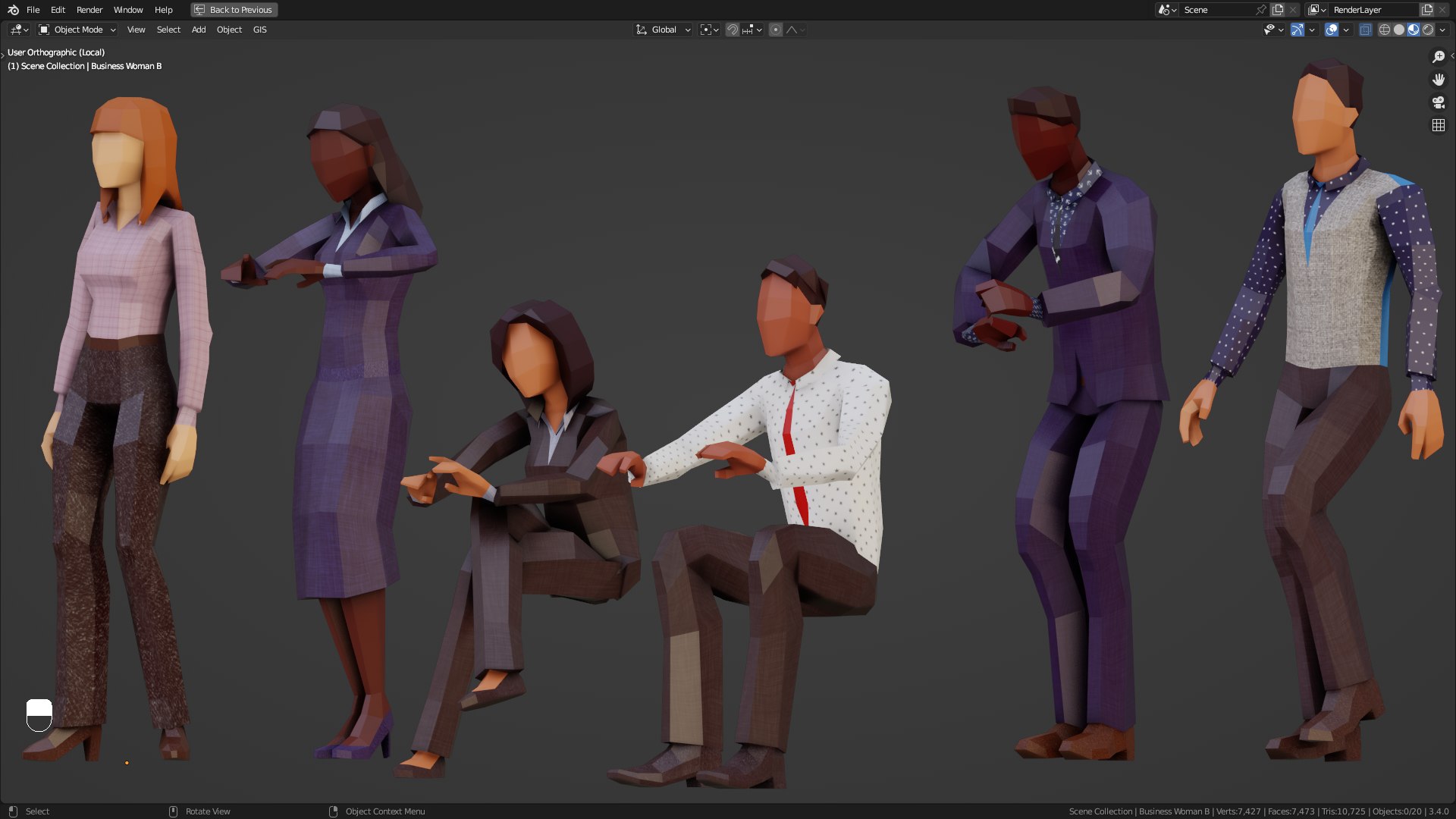 Business People - Animated And Rigged 3D Model - TurboSquid 2046126