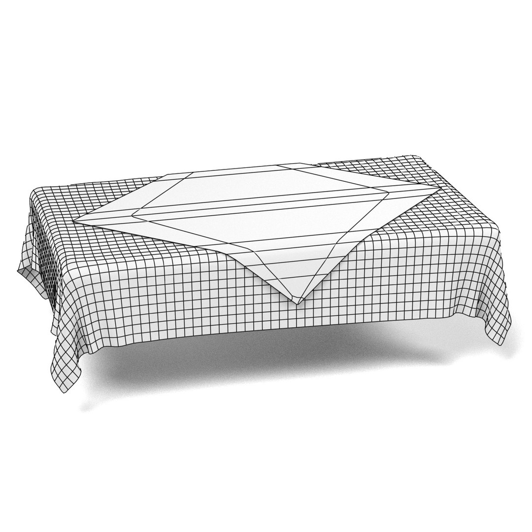 3ds Max Tablecloth Rectangular