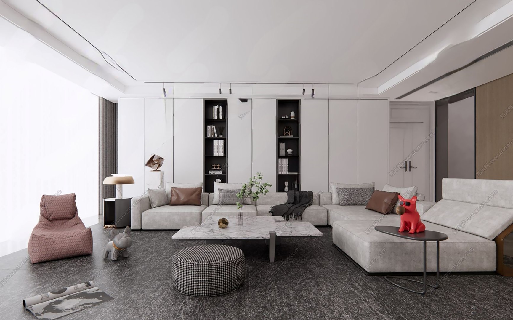 modelo 3d Contemporary living room design 3D model - TurboSquid 1977980