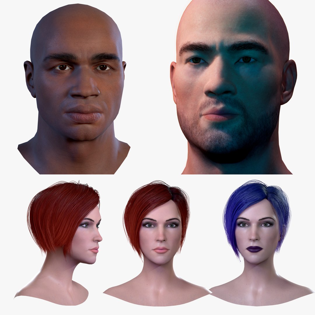 3D Head Pack - 01 - TurboSquid 1777295