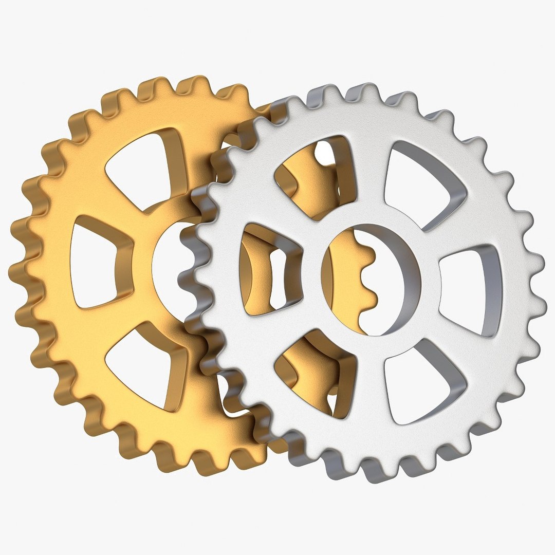 Silver Gear And Gold Gear 3D Model - TurboSquid 1986464